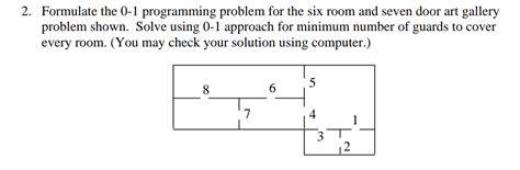 Solved 2 Formulate The 01 Programming Problem For The Six Chegg Com