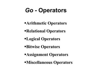 Go Programming Language Golang Pptx Programming Languages Computing