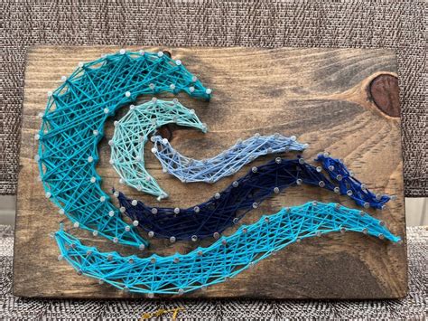 NEW DESIGN Waves String Art Beach String Art Waves Decor Etsy