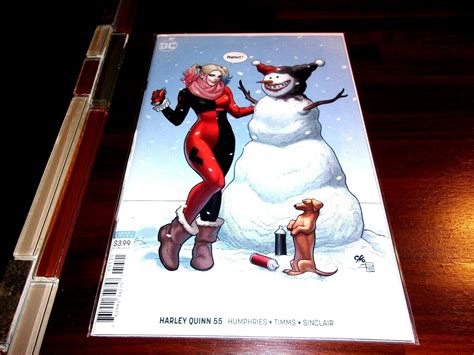 Frank Cho Harley Quinn Variant Comic Early Harley Snowman Cover 55