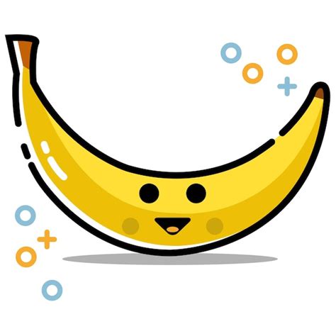 귀여운 바나나 프리미엄 벡터