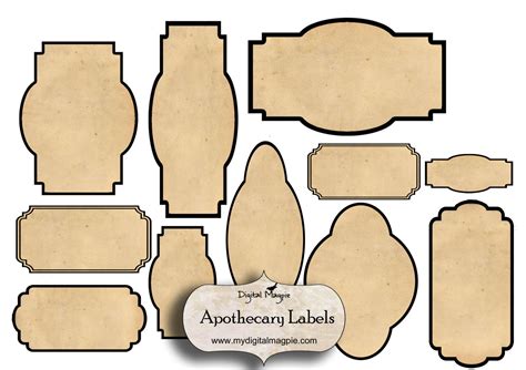 Blank Apothecary Labels