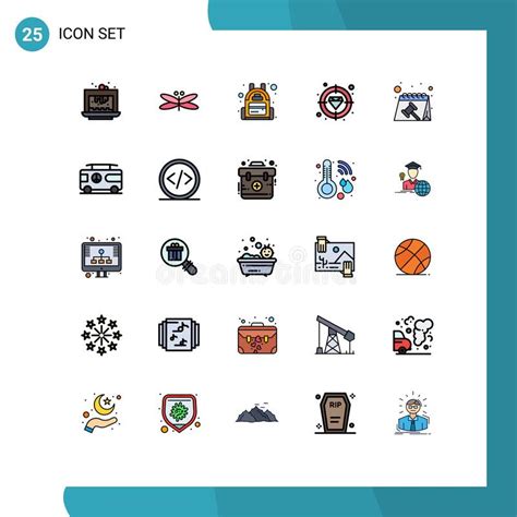 User Interface Pack Of 25 Basic Filled Line Flat Colors Of Appointment Focus Fly Finance