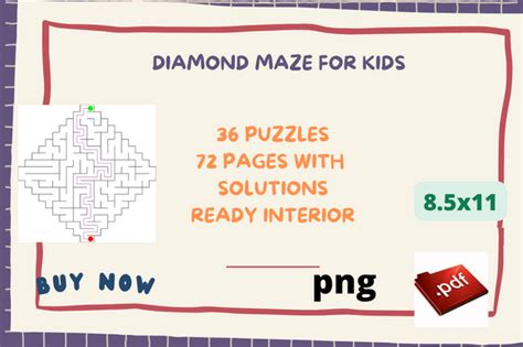 36 Maze Puzzle Pages With Solutions Graphic By Lafuma Colour Dew