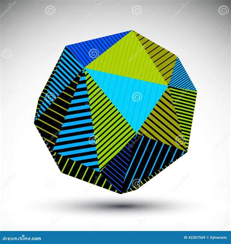 Vivid Abstract 3d Spatial Vector Contrast Figure Art Spherical Stock Vector Illustration Of