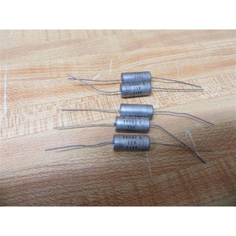 Mallory TAS Capacitor 100MF 15V Pack Of 5 New No Box Mara Industrial