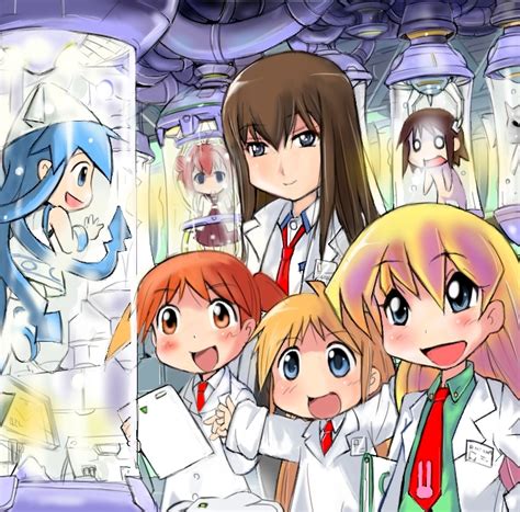 Safebooru 6girls Akaza Akari Azumanga Daioh Blonde Hair Blue Eyes