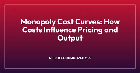 Monopoly Cost Curves How Costs Influence Pricing And Output