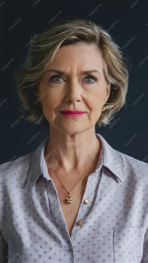 Portrait Of Modern Mature Woman Premium Ai Generated Image