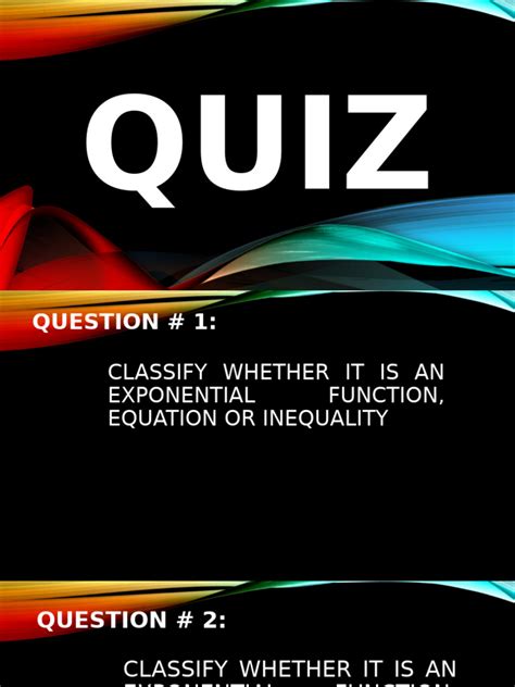 Quiz Exponential Pdf