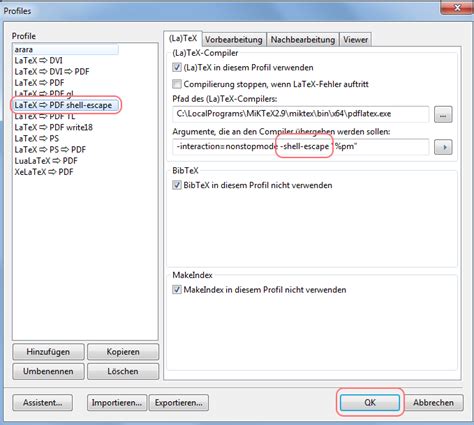 Wie Aktiviere Ich Shell Escape In Meinem Editor Texwelt