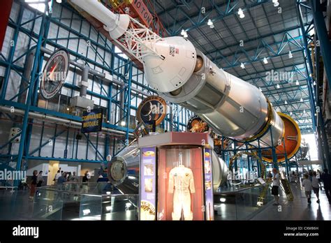 Apollo Command Module On A Saturn Five Rocket At The Apollo Saturn V Center At Kennedy Space