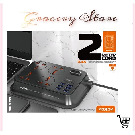 Genuine Moxom Mx St06 2500w Home Travel Smart Extension Socket 4