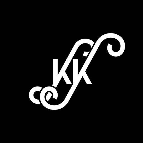 Kk Letter Logo Design On Black Background Kk Creative Initials Letter Logo Concept Kk Letter