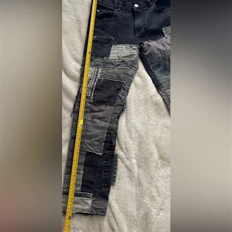 Mind Control Ripped Patchwork Skinny Jeans Gem