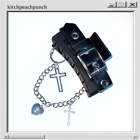 당일출고 🖤y2k 고딕 하트 크로스 벨트 헤어 집게핀 헤어핀 머리핀 삔 올림머리 묶음머리 반묶음 키치 유니크 멘헤라 양산형 하라주쿠 빈티지 스트릿 펑크 힙한 악세사리 🖤