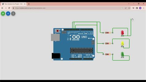 New Arduino Uno Project Led Lampu Lalu Lintas Wokwi Simulator Youtube