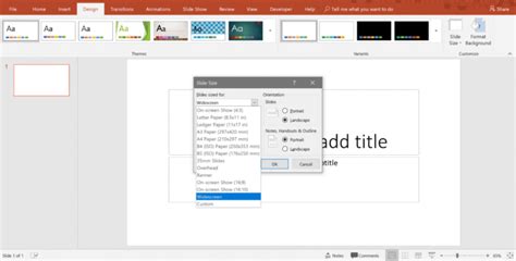How To Change The Size And Dimensions Of Your Powerpoint Slides