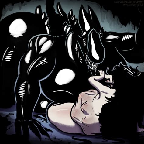 Rule 34 Alien Alien Franchise Anthro Big Breasts Big Penis Breasts Dragon Duo Female Female