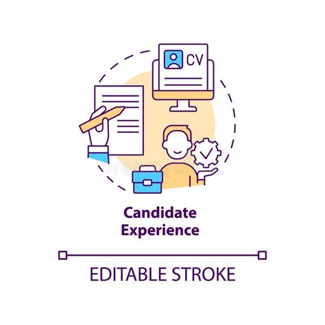 Candidate Experience Resume Concept Icon Stock Vector Illustration Of