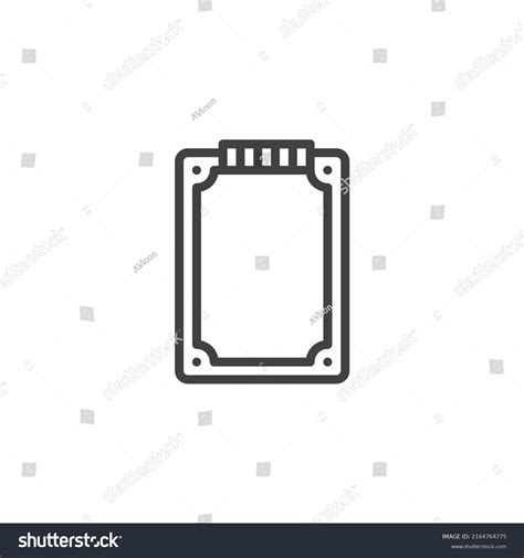 Ssd Line Icon Linear Style Sign Stock Vector Royalty Free 2164764775 Shutterstock