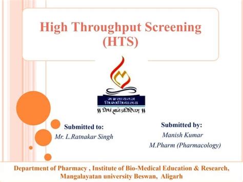 High Throughput Screening Ppt