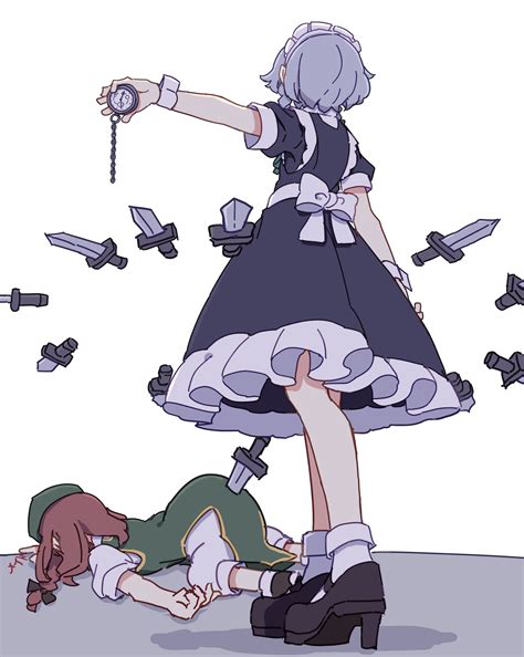 Hong Meiling Izayoi Sakuya Sakuya Sakuya Izayoi Touhou Project Touhou Тохо kame