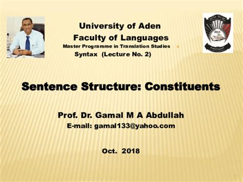 Pdf Sentence Structure Constituents