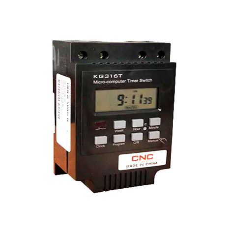 Timer Prog Semanal 24h 110 220v Cnc Multiv Kg316 Negro Diseelec