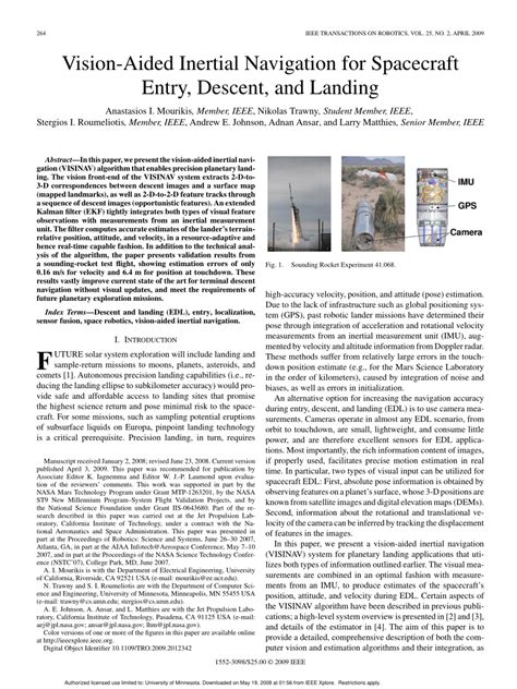 pdf vision aided inertial navigation for spacecraft entry descent and landing
