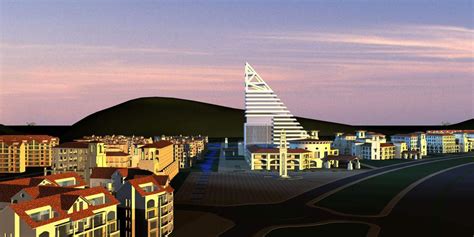 黄岛规划3dmax 模型下载 光辉城市