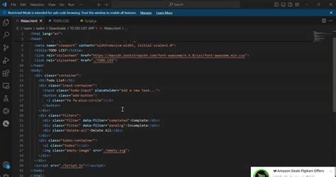 Working On A To Do List App With Internpe Tadimalla Vivekananda