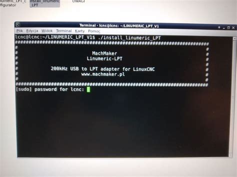 Installation Of Linuxcnc And Linumeric Lpt V1 On Debian Wheezy Cnc Frezowanie Wycinanie