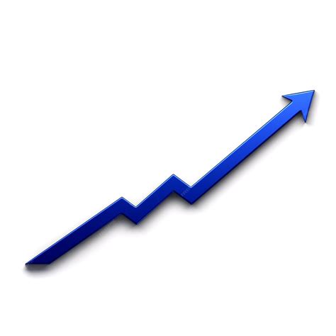 Premium Photo Graph Arrow Of Improvement Icon Blue Color 3d Render