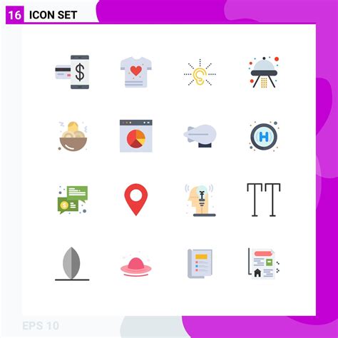 User Interface Pack Of 16 Basic Flat Colors Of Spaghetti Space Awareness Ship Listen Editable