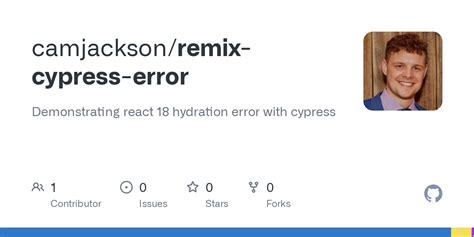 Github Camjacksonremix Cypress Error Demonstrating React 18