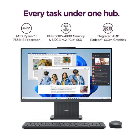 Lenovo Ideacentre Aio Fhd Ips Lcd Touch Screen All In One Amd Ryzen