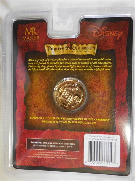 Cursed Aztec Gold Coin Pirates Of The Caribbean Master Replicas Prop Ds