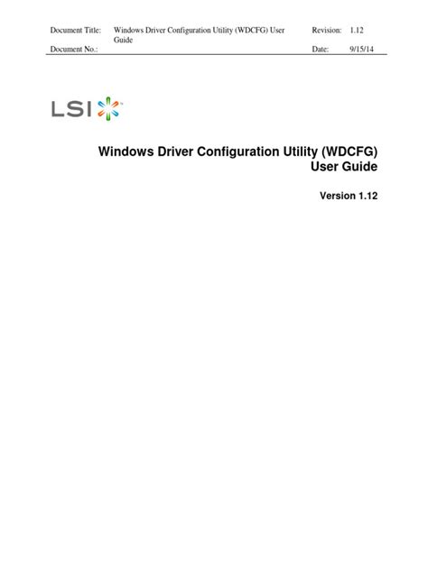 User Guide Windows Driver Configuration Utility Pdf Command Line User Guide Windows Driver Configuration Utility Pdf Command Line