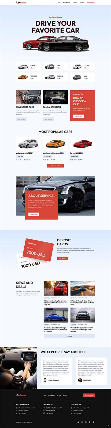 Pre Designed Pages Library — Impreza Wordpress Theme