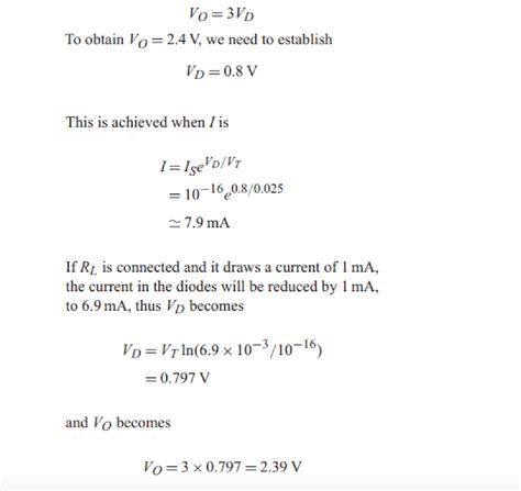 Solved The Diodes In The Following Circuit Have Is 10−16 A