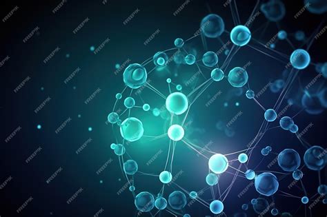premium ai image abstract circular molecular structure background ai