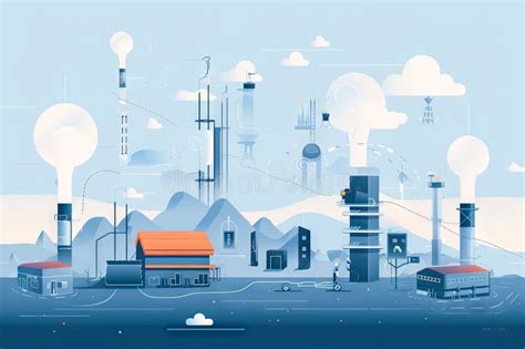 Network Of Iot Sensors Measuring Air Quality And Temperature Sending Real Time Data To The