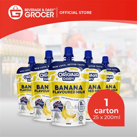 Origina Dairy Banana Milk 25 X 200ml 25 Packs 1 Carton Lazada