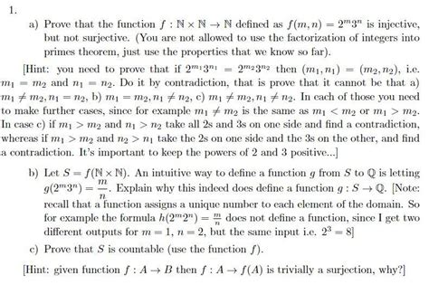 Solved A Prove That The Function Fn×n→n Defined As