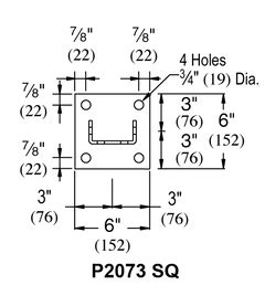 Unistrut P2073 And P2073 Sq Post Base 1 5 8 Series