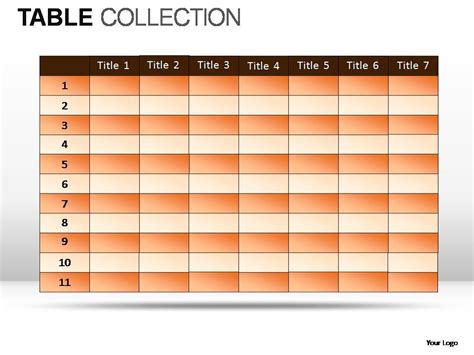 Tables Collection Powerpoint Presentation Slides PowerPoint Slide Clipart Example Of Great