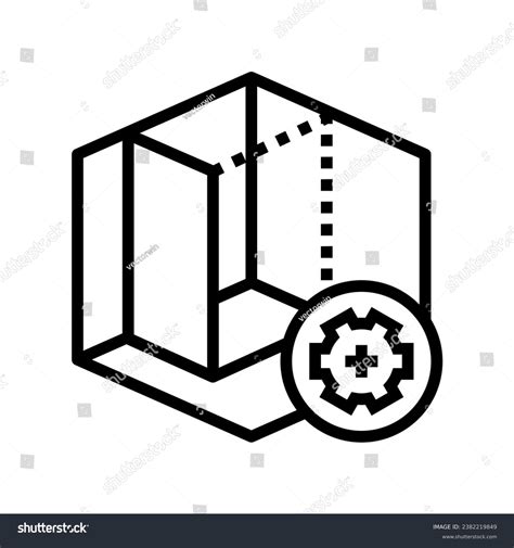 Space Optimization Interior Designer Line Icon Stock Vector Royalty
