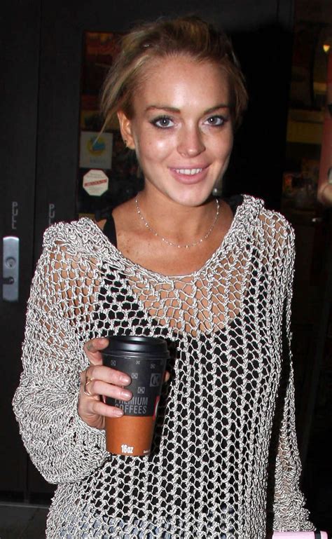 Lindsay Lohan In See Thru Fishnet Dress And Topless And Upskirt Porn