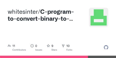 Github Whitesinterc Program To Convert Binary To Decimal